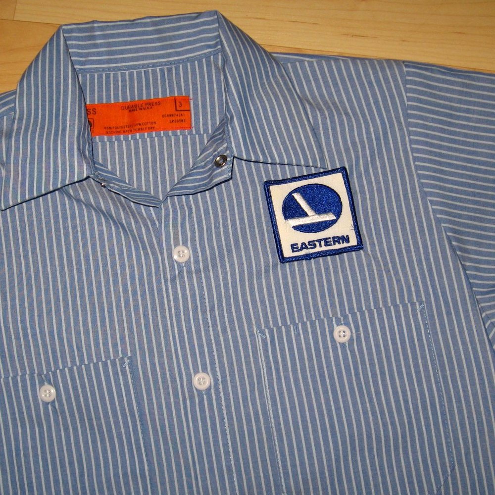 Eastern Airlines Vintage Ramp Uniform Shirt Small - Gem